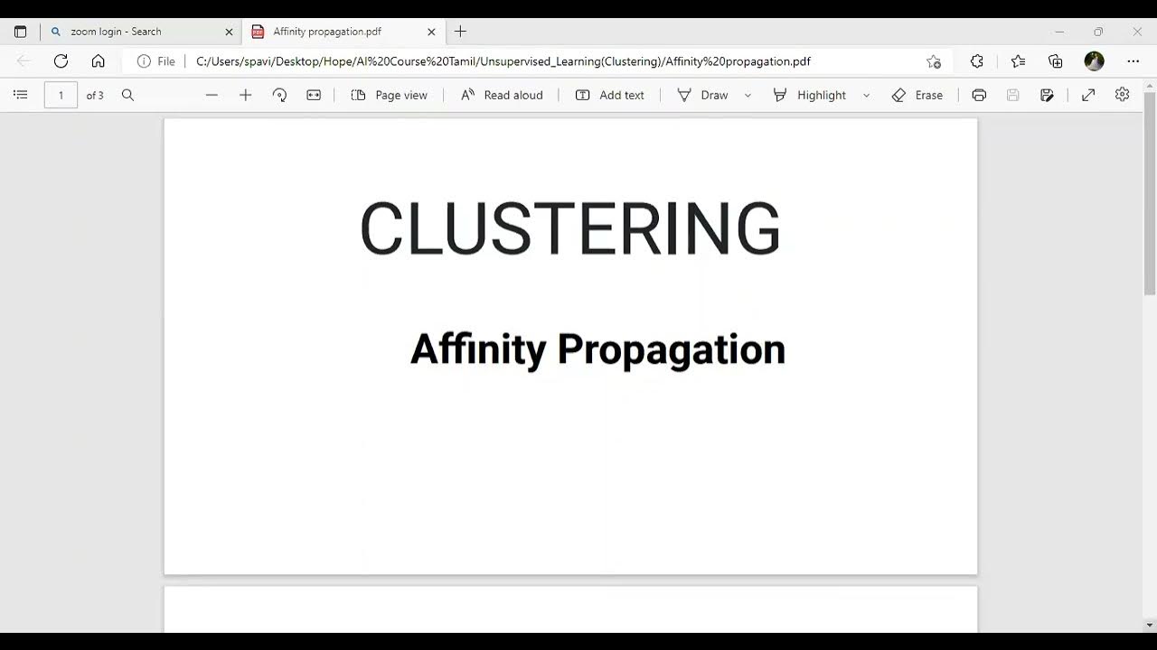 Affinity Propagation Algorithm Explanation Tamil Machine Learning
