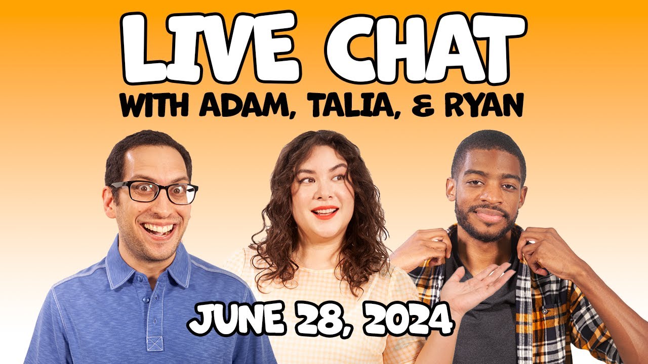 Live Chat with Adam, Talia and Ryan! - YouTube