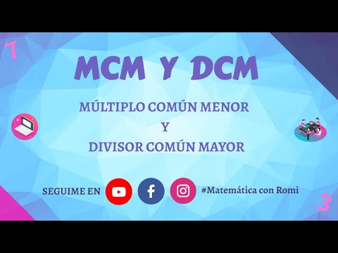 MCM Y DCM. Explicación completa. - YouTube