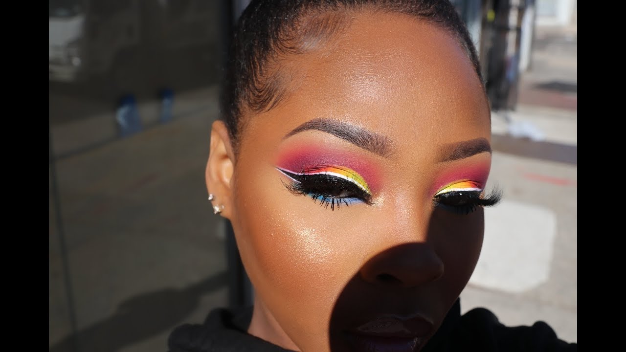 Sunset eyeshadow tutorial w/ a twist l The Crayon Case - YouTube