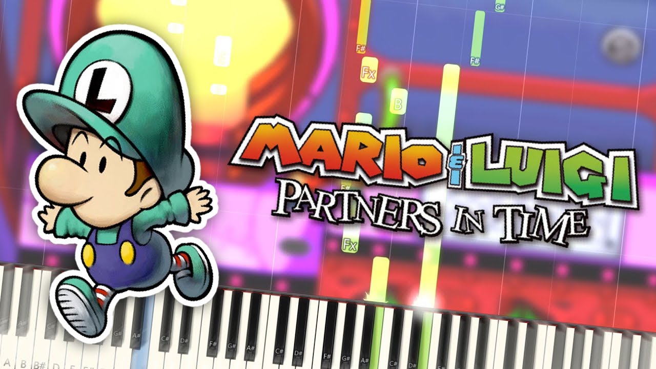 Mario & Luigi Partners in Time - Vim Factory Theme Piano Tutorial ...