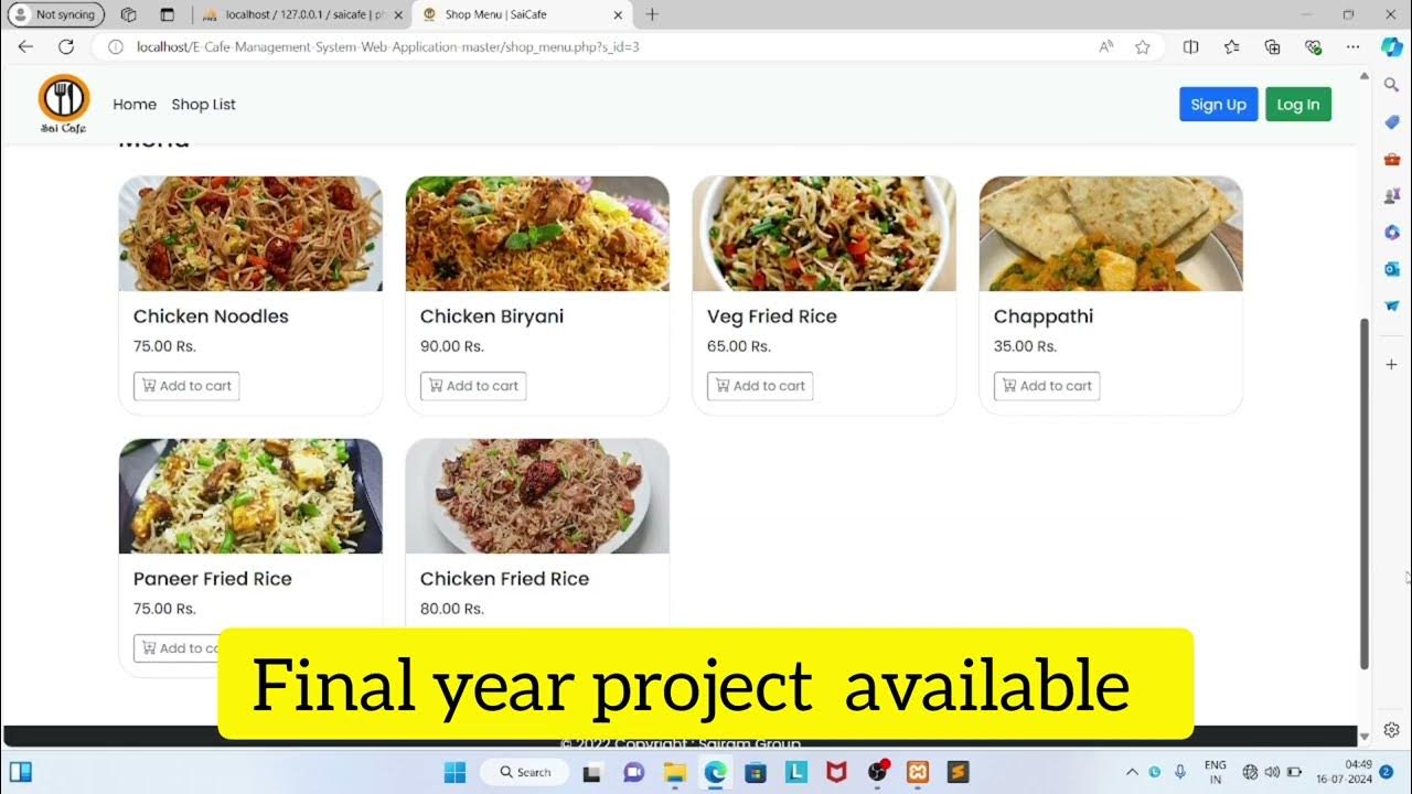 Cafe Management System Using Php And MySQL ||Cafe Management Project ...