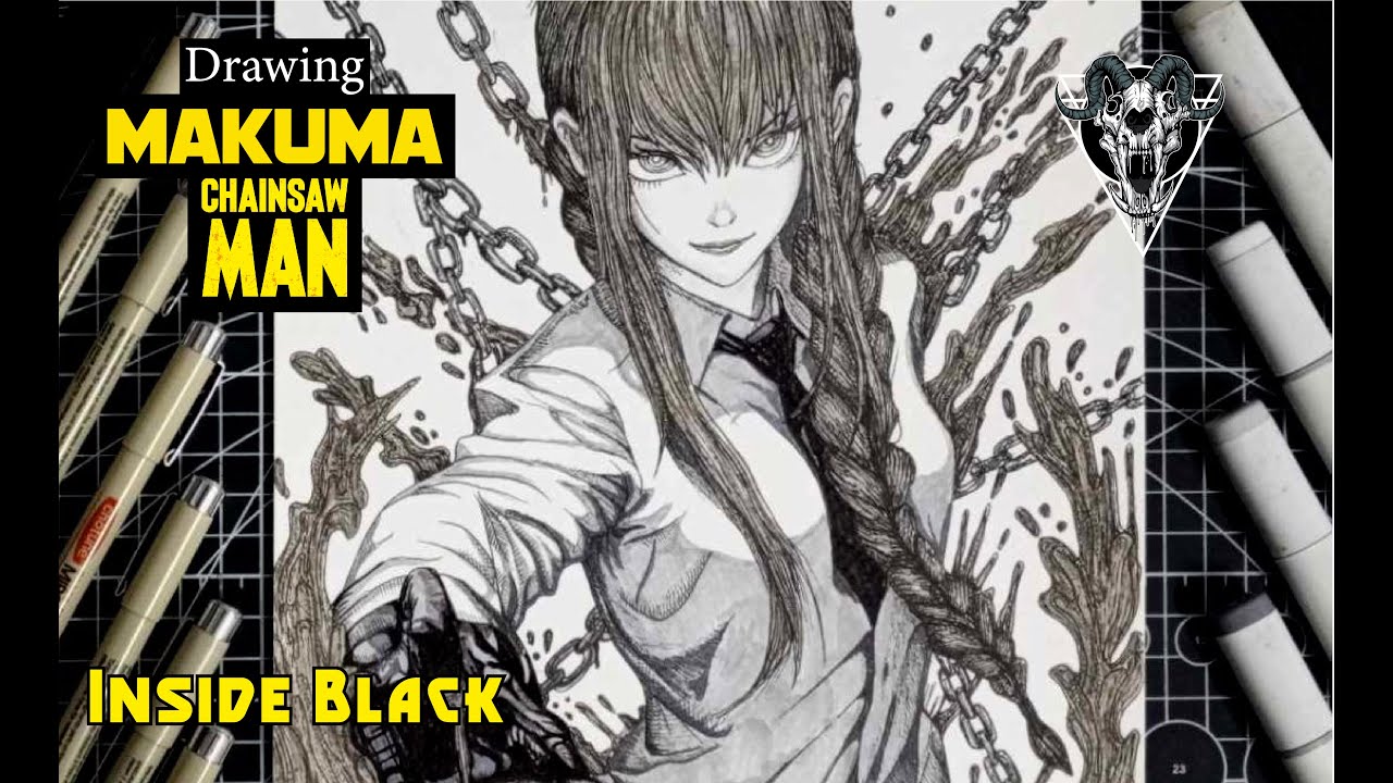 วาด มาคิมะ Drawing : makuma kills from chainsaw man ep 3 - YouTube