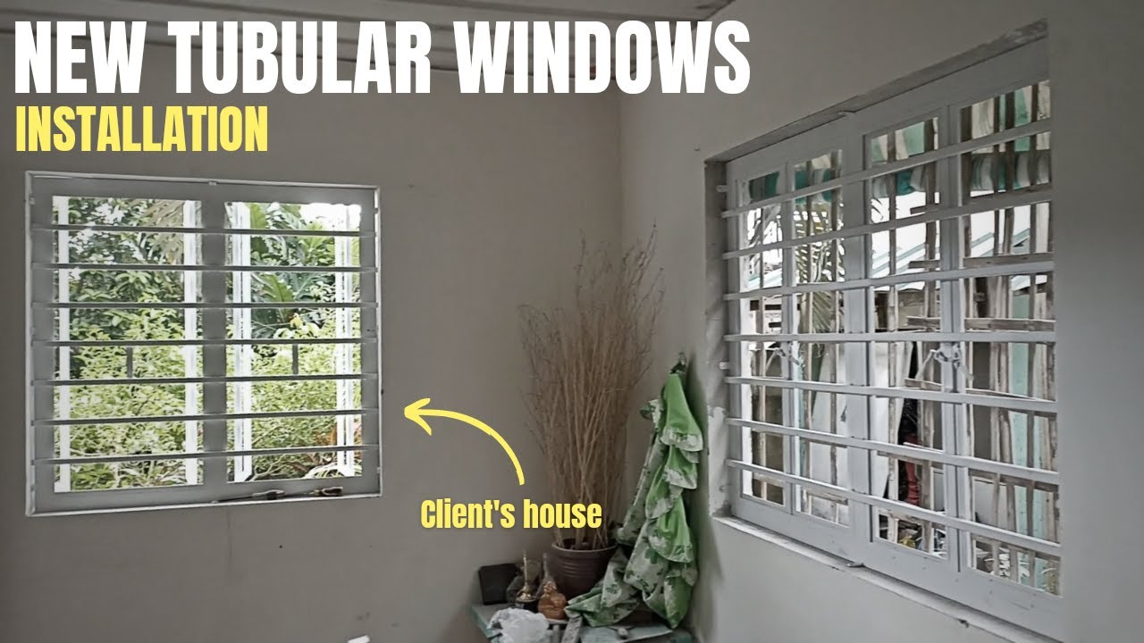 pag install ng finished Tubular window sa bahay ng customer? (progress ...