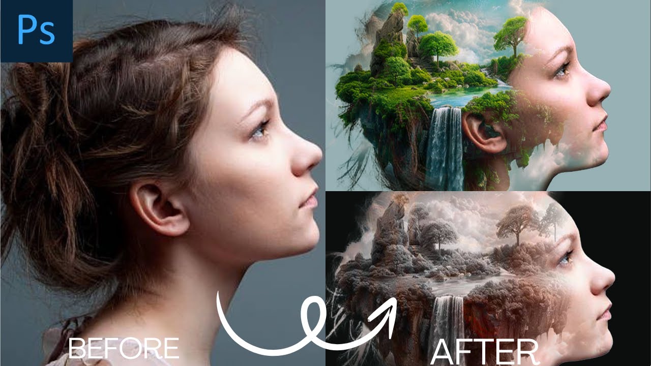 Create Breathtaking Waterfall Double Exposure in Photoshop: Step-by ...