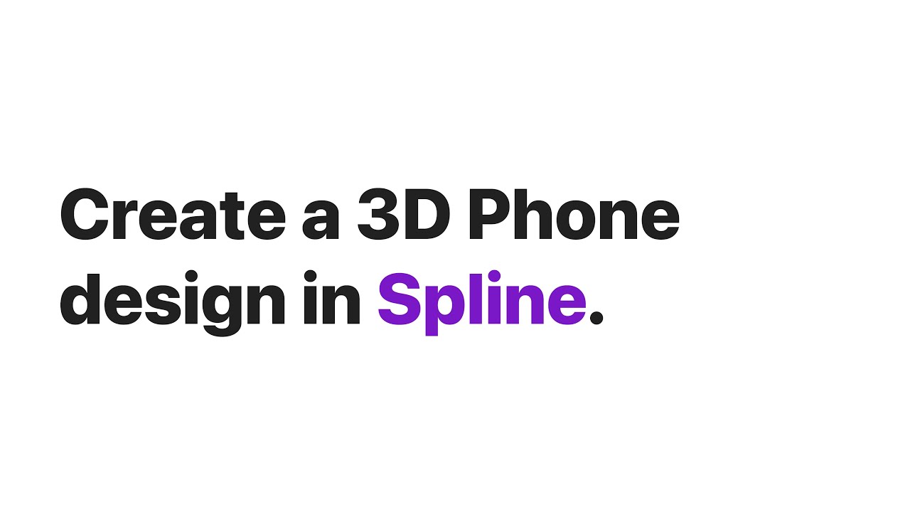 Create a 3D App Design in Spline - YouTube