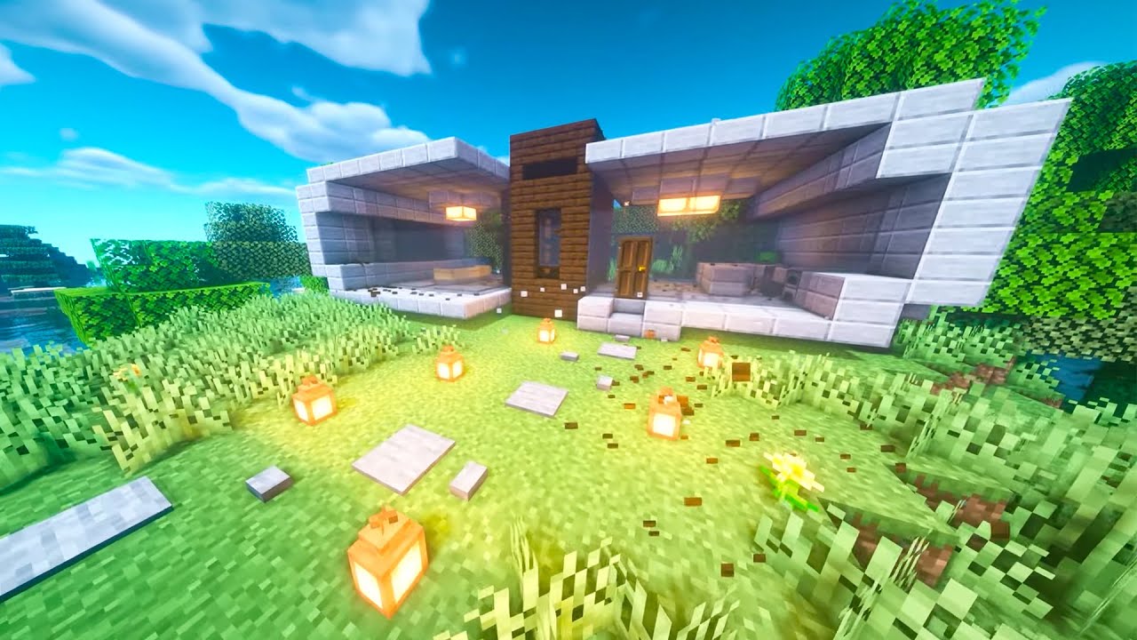 Minecraft: How to build an EASY Modern Hanging House! - YouTube
