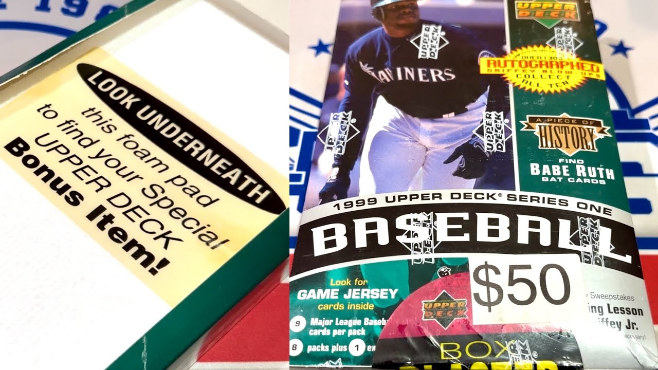 I FOUND A SURPRISE HIDDEN AT THE BOTTOM OF THIS BOX! 1999 UPPER DECK ...