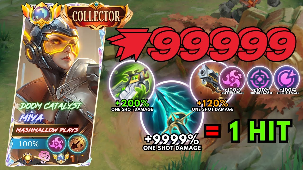 CHEAT DAMAGE MIYA! TOP GLOBAL MIYA ONE SHOT BUILD & EMBLEM 2025 (MUST ...