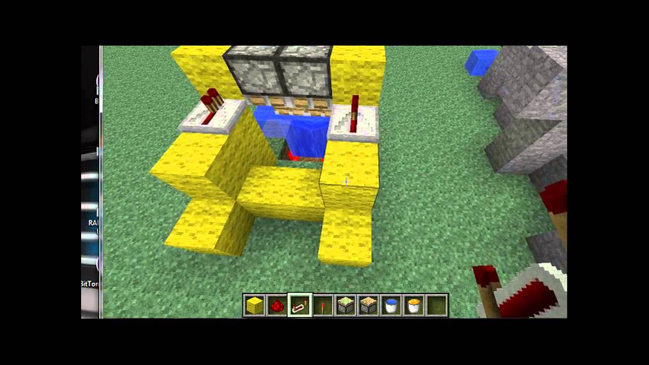 Minecraft : how to make a cobblestone machine - YouTube