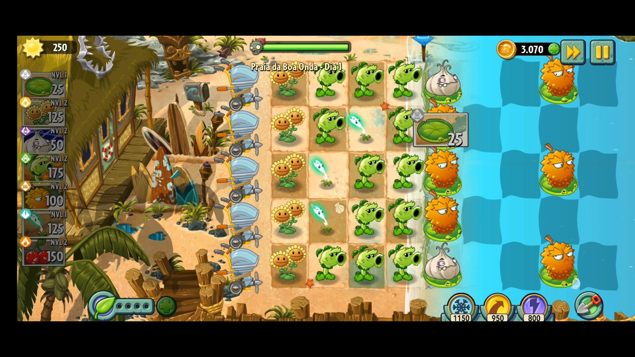 PLANTS VS ZOMBIE 2 BIG WAVE BEACH DAY 1,2.(2024)#pvz - YouTube