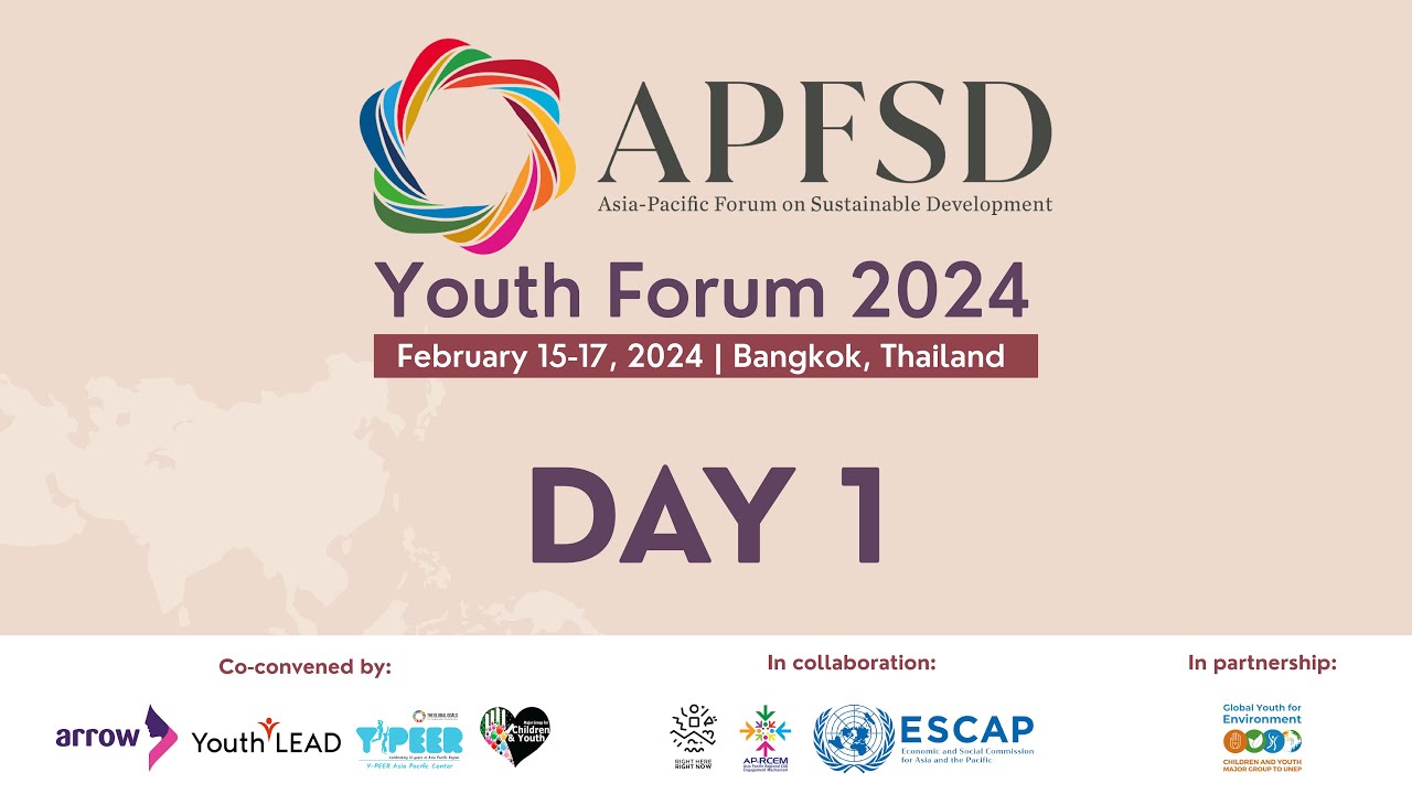 APFSD Youth Forum 2024 | Day 1 - YouTube