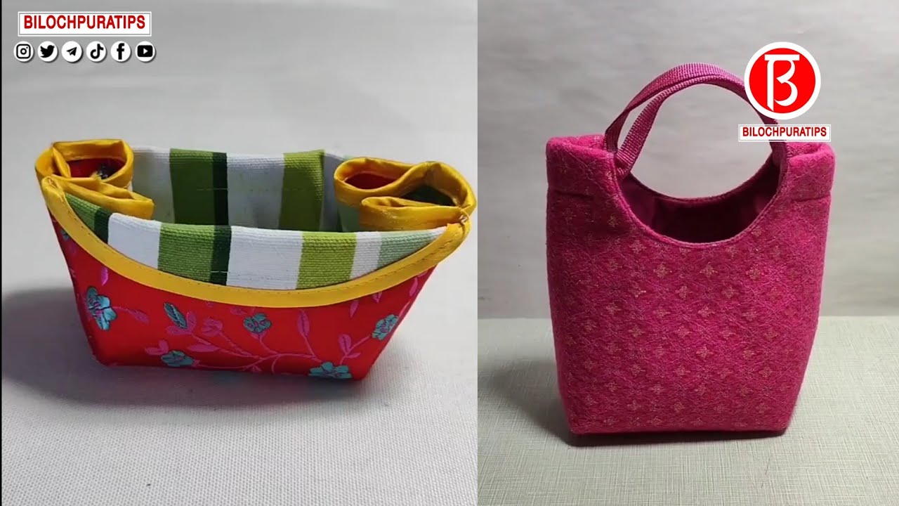 How to make a handbag, and a storage box full video Tutorial episode 65 ...