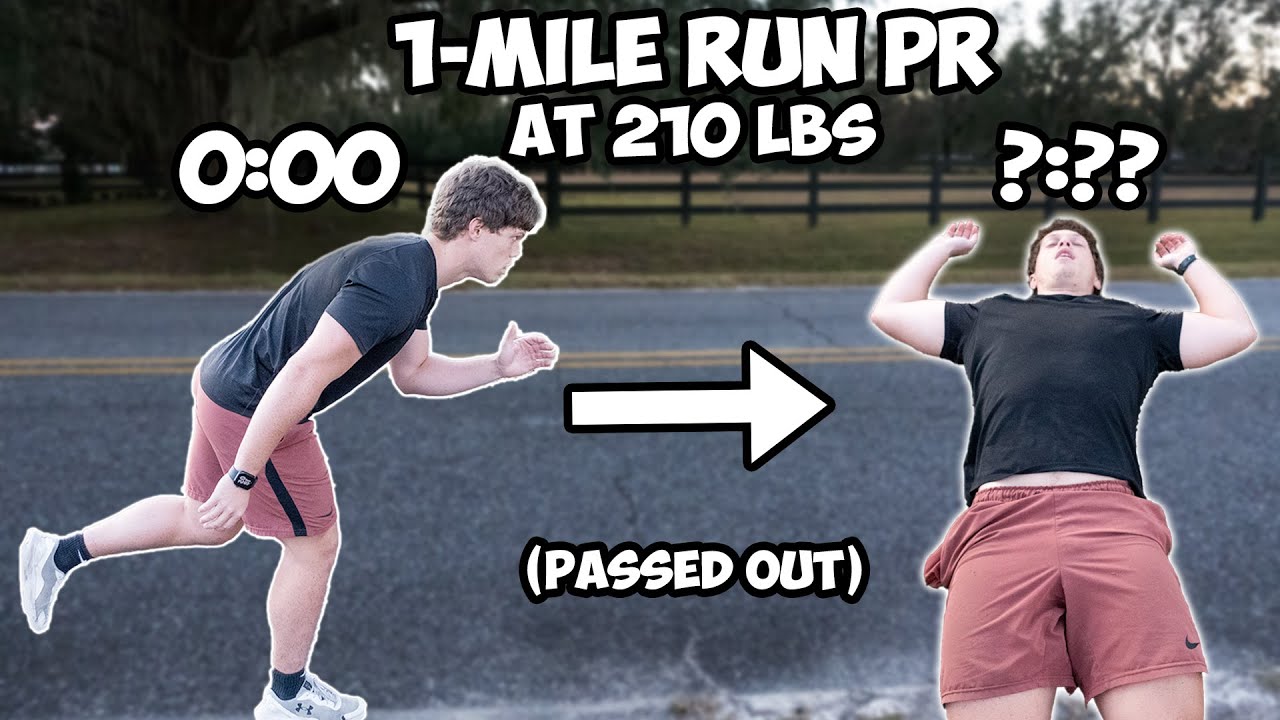 RUNNING The Fastest MILE Ever At 210 POUNDS! - YouTube