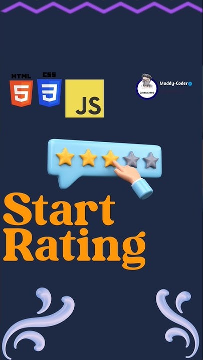 Star Rating using html css and javascript || Create 5 star rating for website in html css js ...
