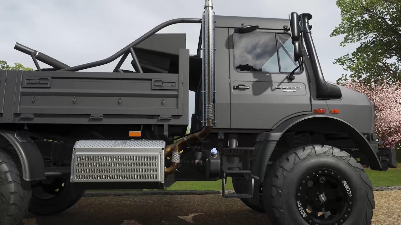 Unimog U5023 MercedesBenz truck - YouTube