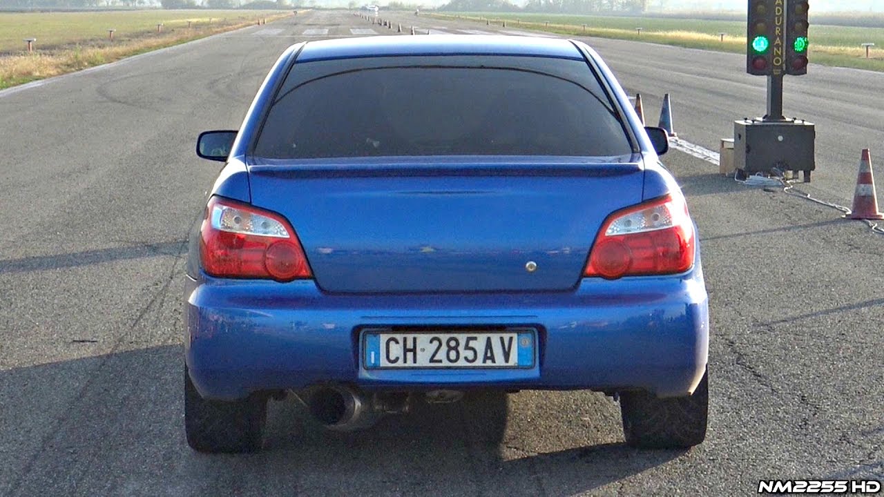550+HP Subaru Impreza STi Cosworth Doing Launches on the Drag Strip ...