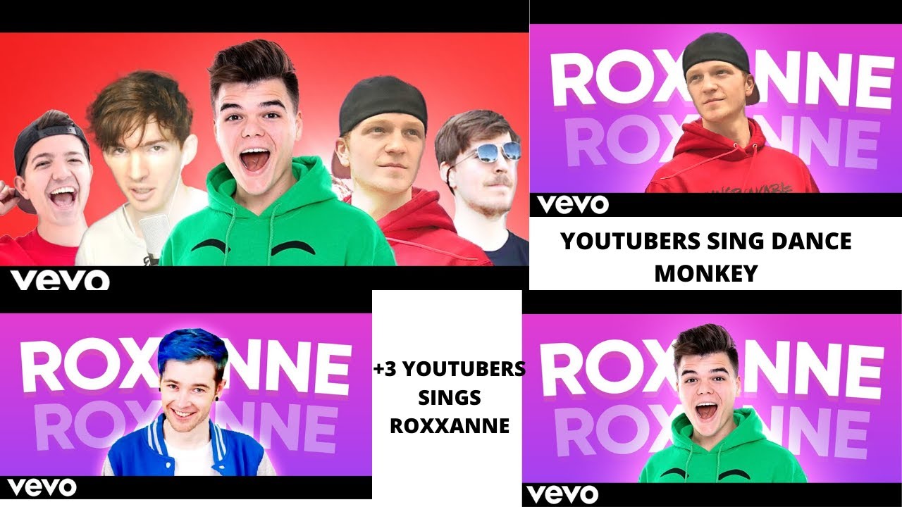 REACTING TO ALL YOUTUBERS SINGING DANCE MONKEY (+3 ROXANNE SONGS) - YouTube