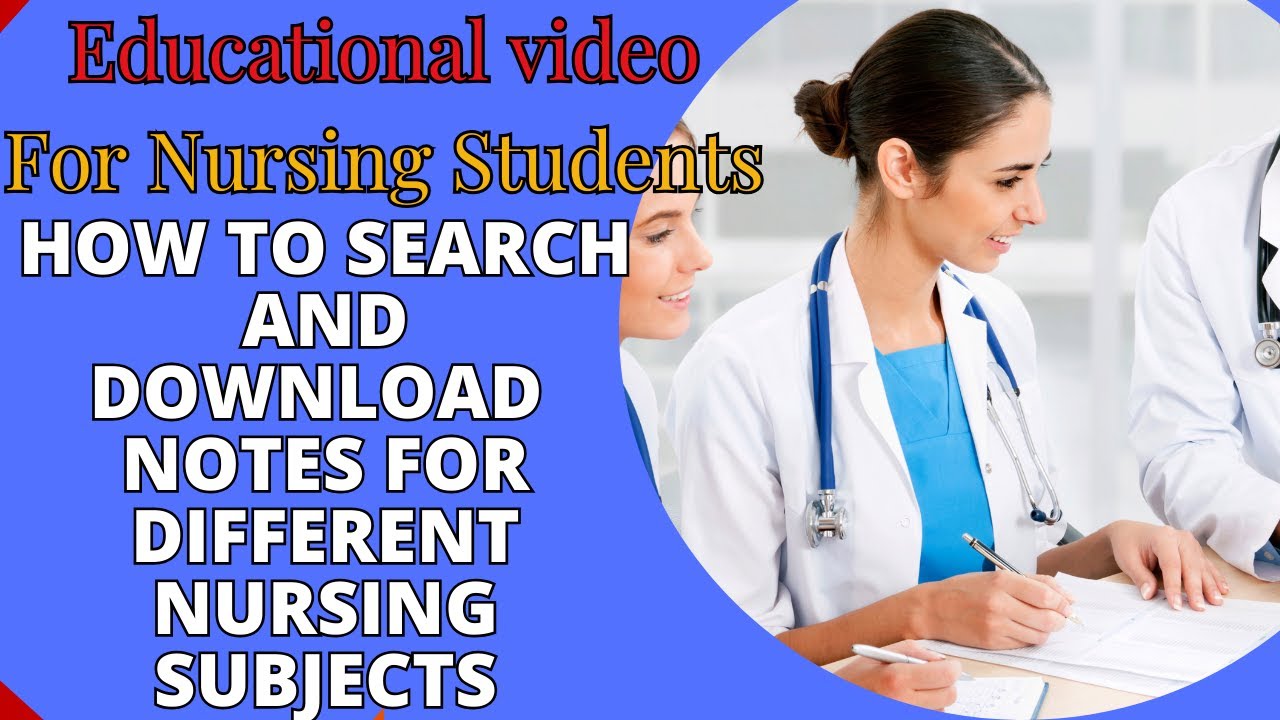 Making Notes for Nursing subjects is easy. learn HOW to search your ...
