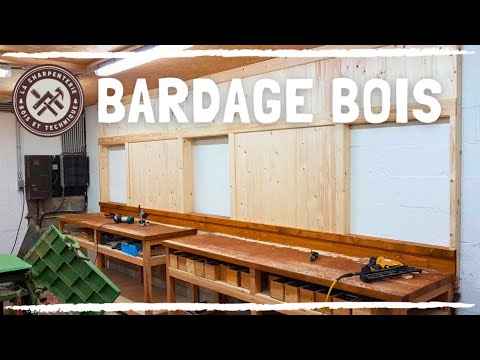 Un bardage en volige pour habiller le mur de mes établis 1ère partie