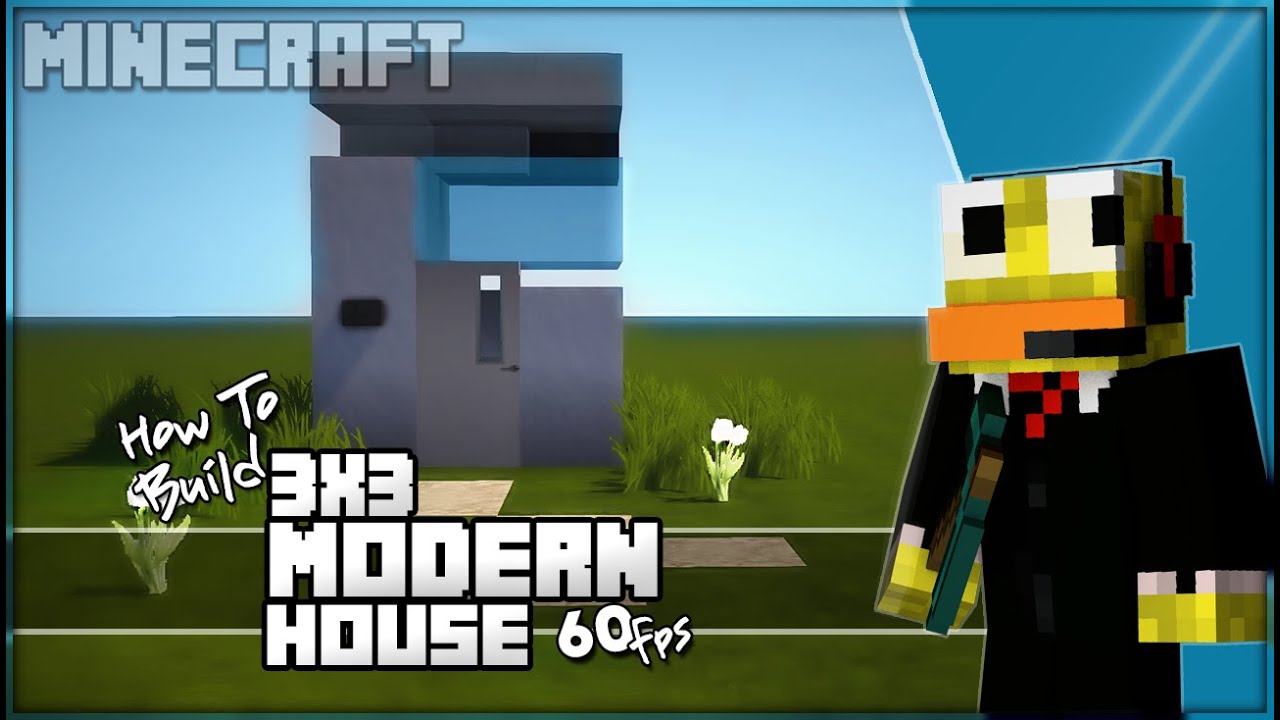 Minecraft Lets Build: Easy Small House 3x3 Lot + Download - YouTube