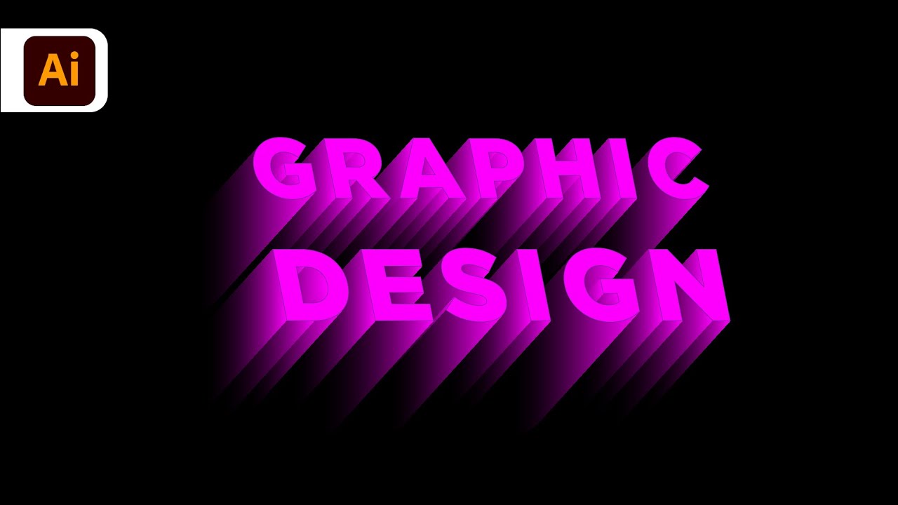 Space Text Effect in Adobe Illustrator. | Flying Text Effect | 3D Text ...