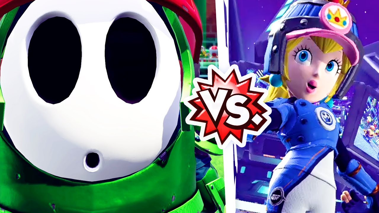 Mario Strikers Battle League - Knight Shy Guy Vs. Barrel Peach (Hard ...