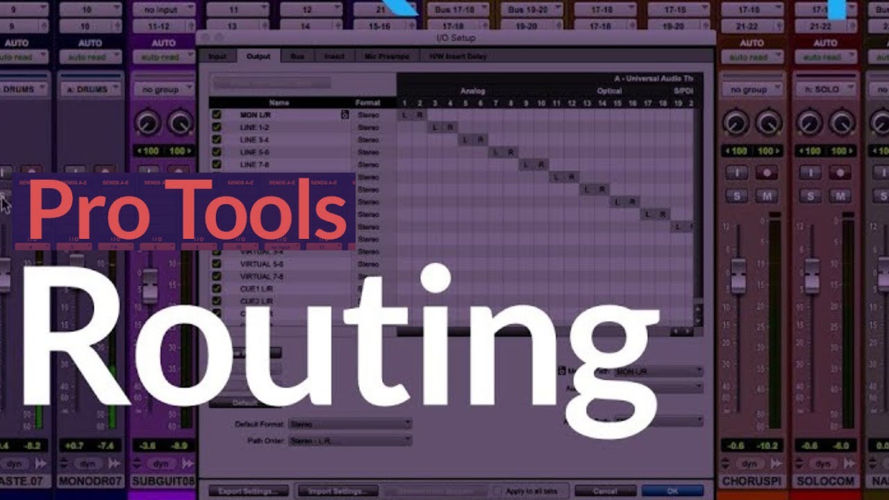Pro Tools Routing - YouTube