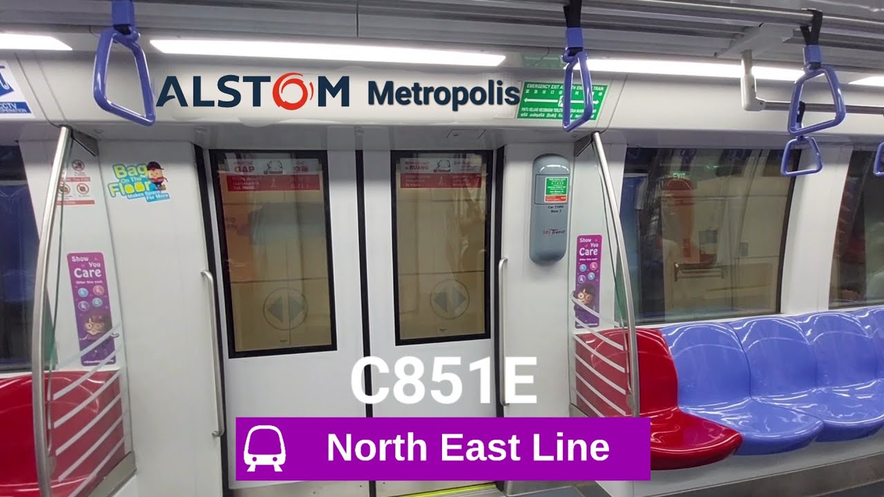 Alstom Metropolis C851E (North East Line) - Sengkang - Punggol - YouTube
