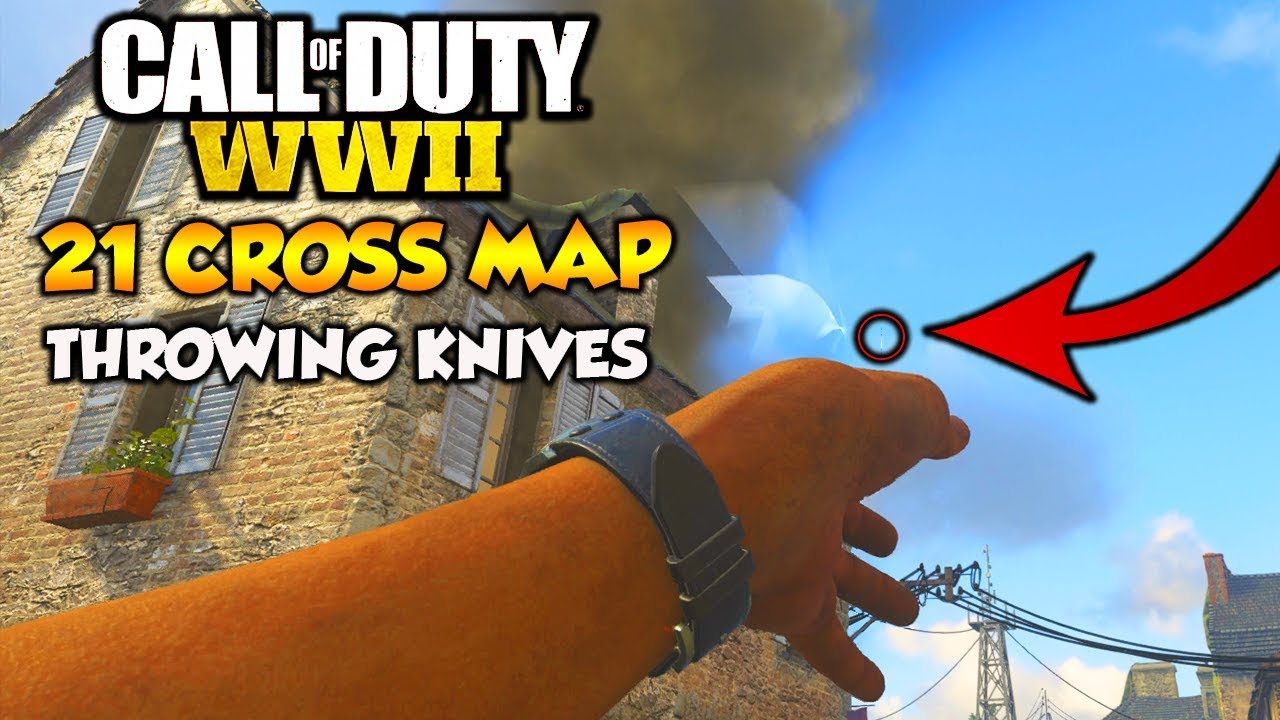 21 CROSS MAP THROWING KNIVES in COD WW2!! MOST CROSS MAPS in CALL OF ...