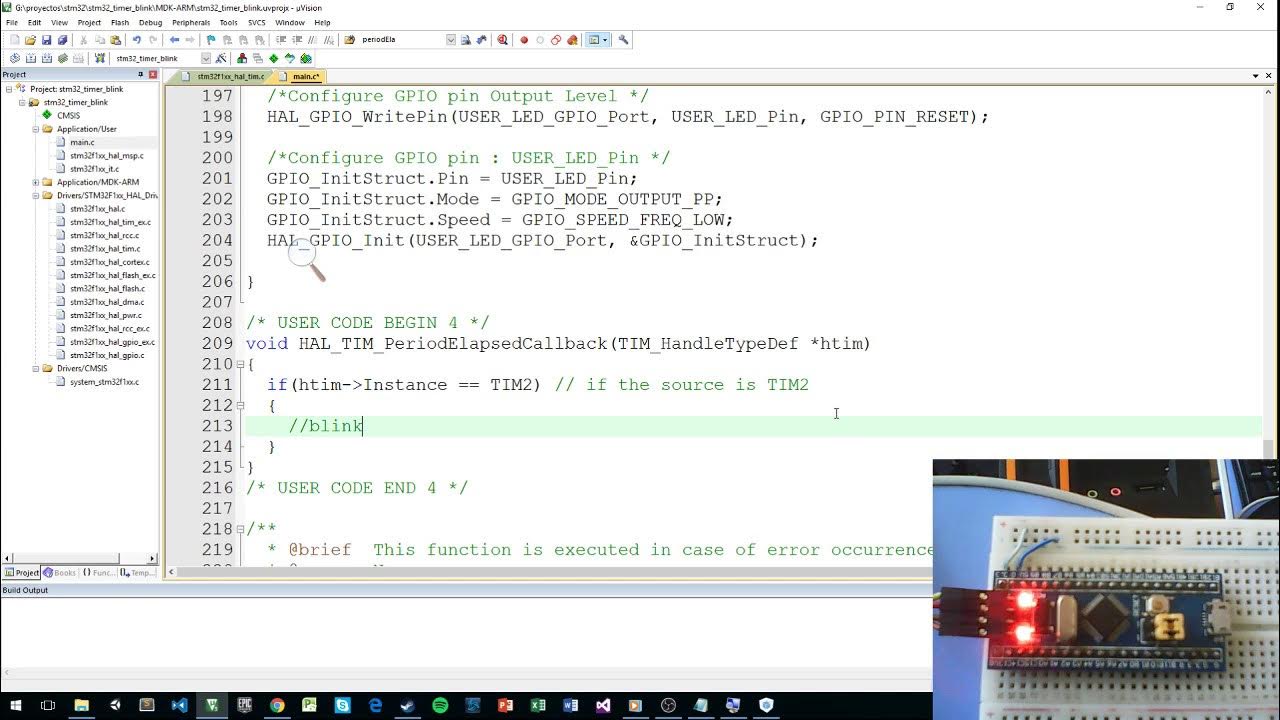 stm32 cubeMX keil blink with timer interrupt tutorial - YouTube