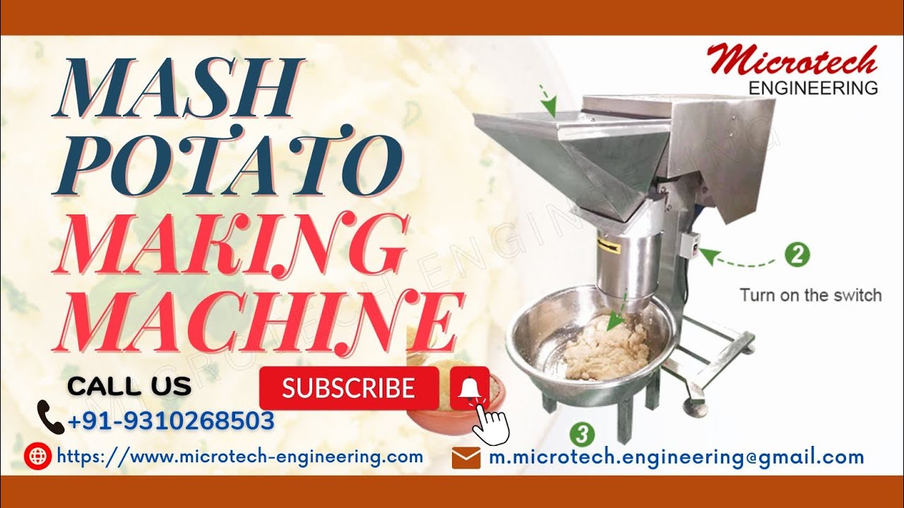 MASH POTATO MAKING MACHINE || MASH POTATO PROCESSING UNIT - YouTube