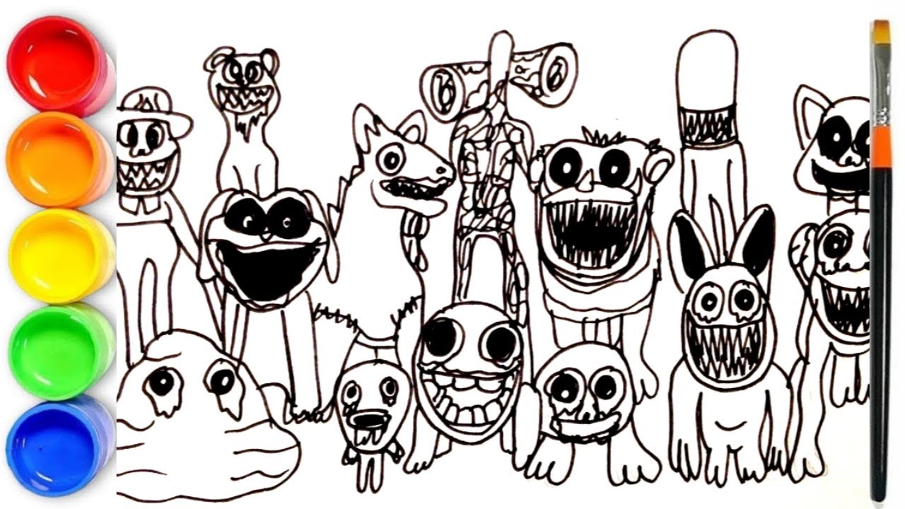 How to draw Zoonomaly | Zoonomaly Drawing All Characters | Zoonomaly ...