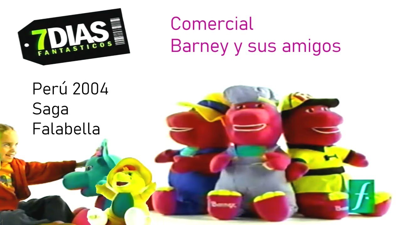 Comercial Barney y sus amigos Peluches Saga Falabella Perú - YouTube