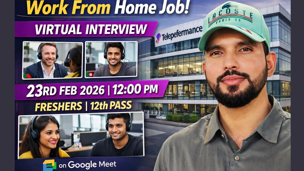 1️⃣ 💻 WORK FROM HOME JOB | TELEPERFORMANCE | GOOGLE MEET INTERVIEW | 23 ...
