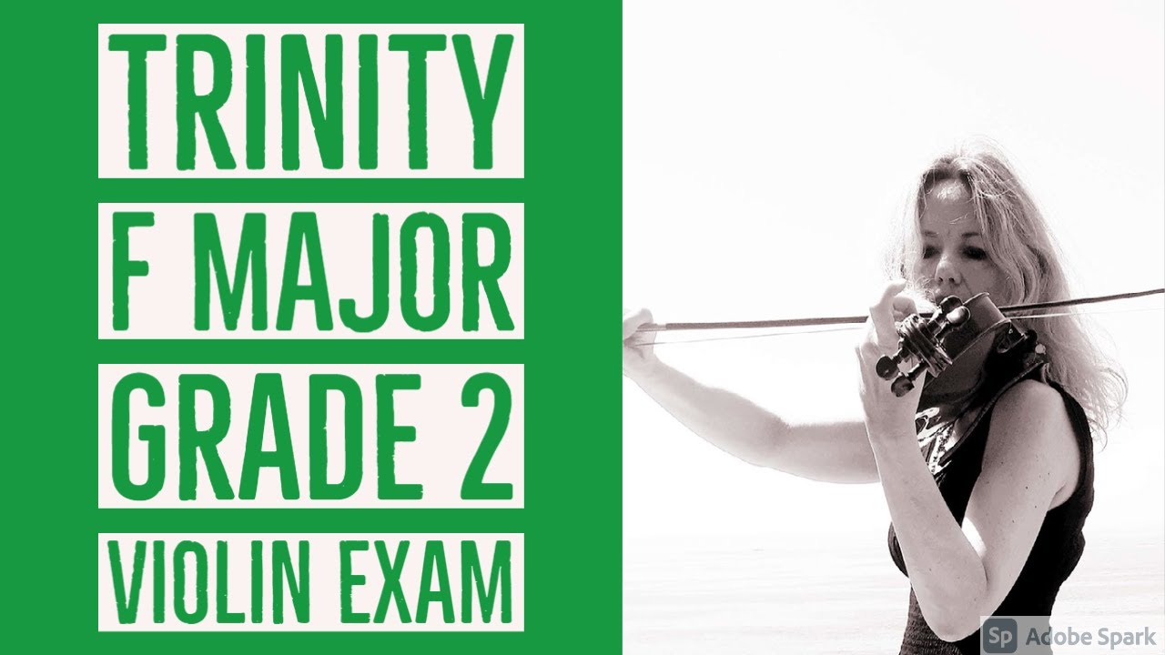 Trinity ABRSM Violin Exam Grade 2 F major scale medium tempo - YouTube