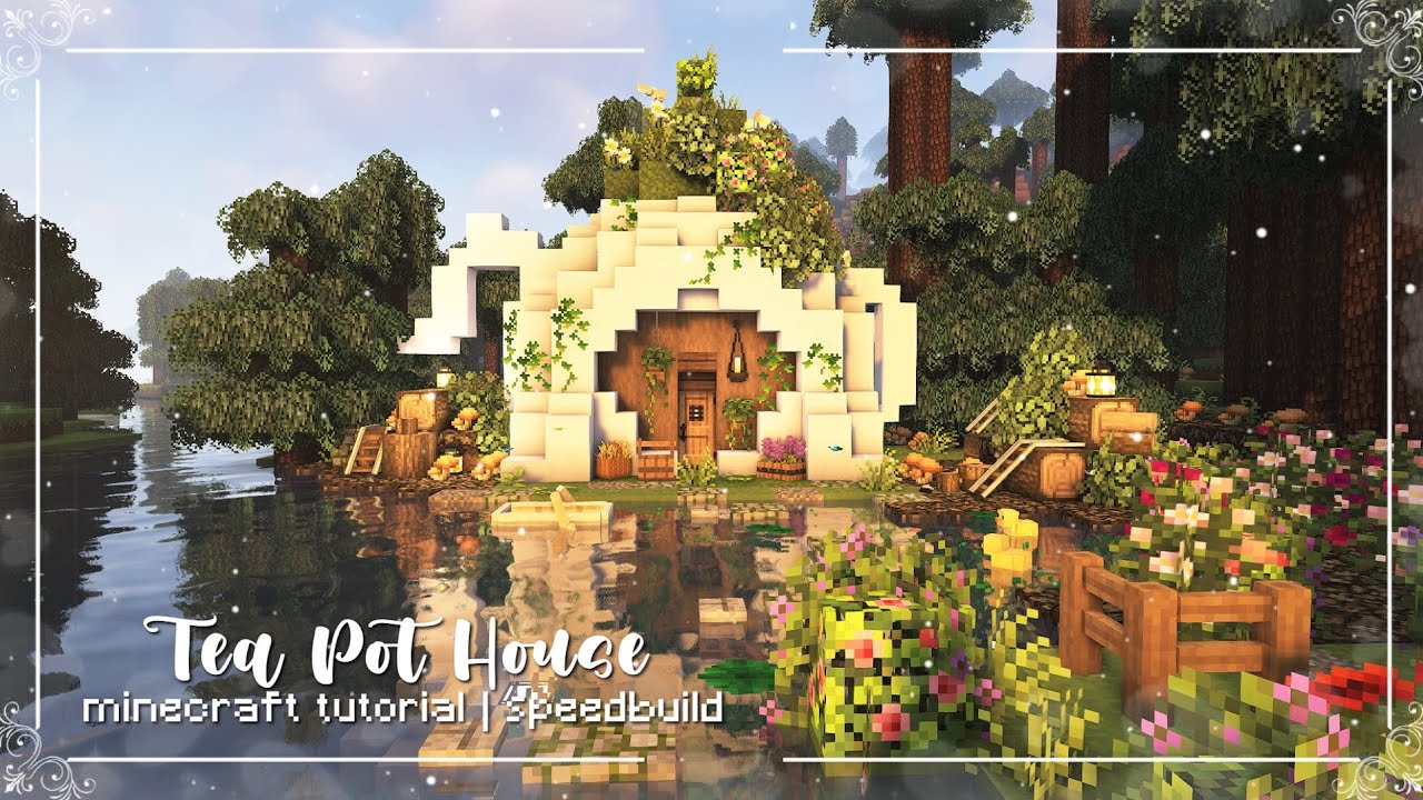 Tea Pot House 🫖 Minecraft Tutorial Build | Speedbuild 1.20 with CIT ...
