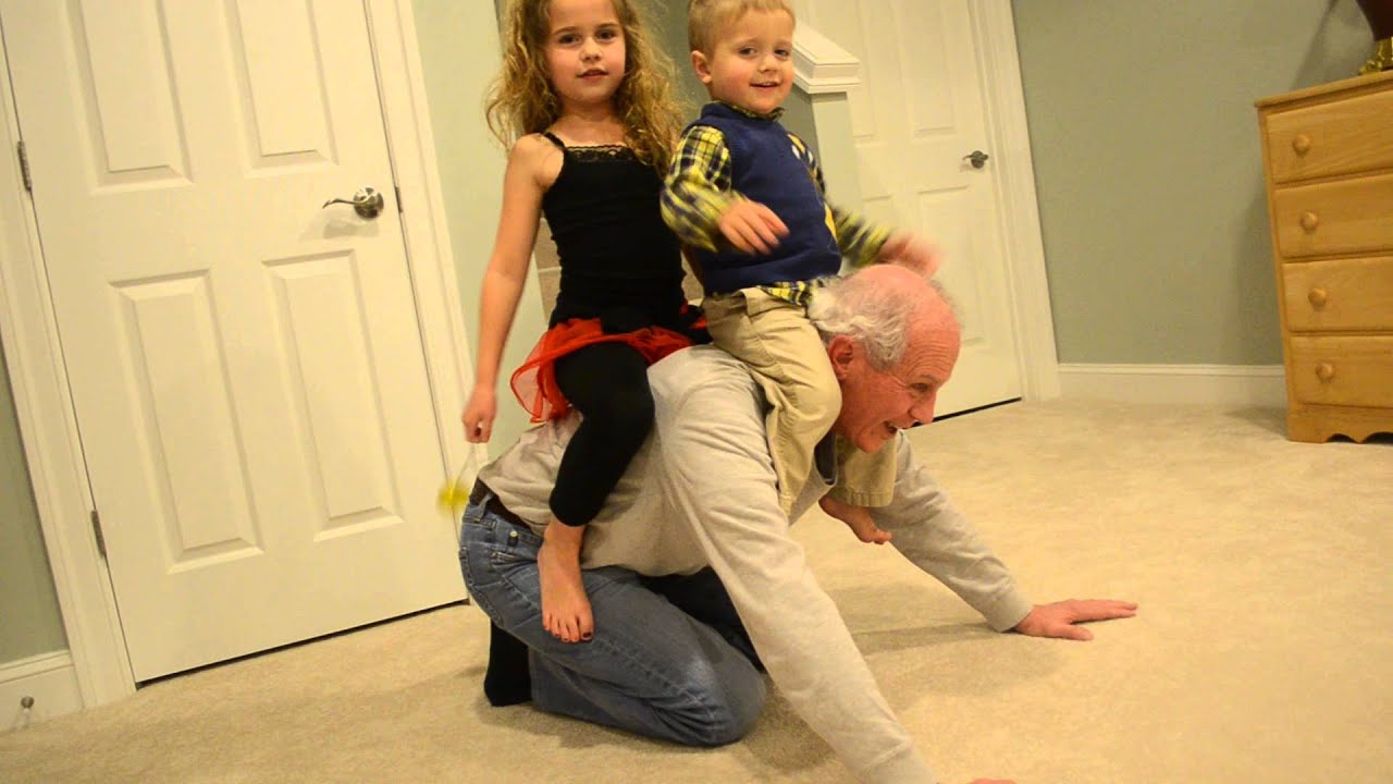 Grandpa horsey ride fail - YouTube