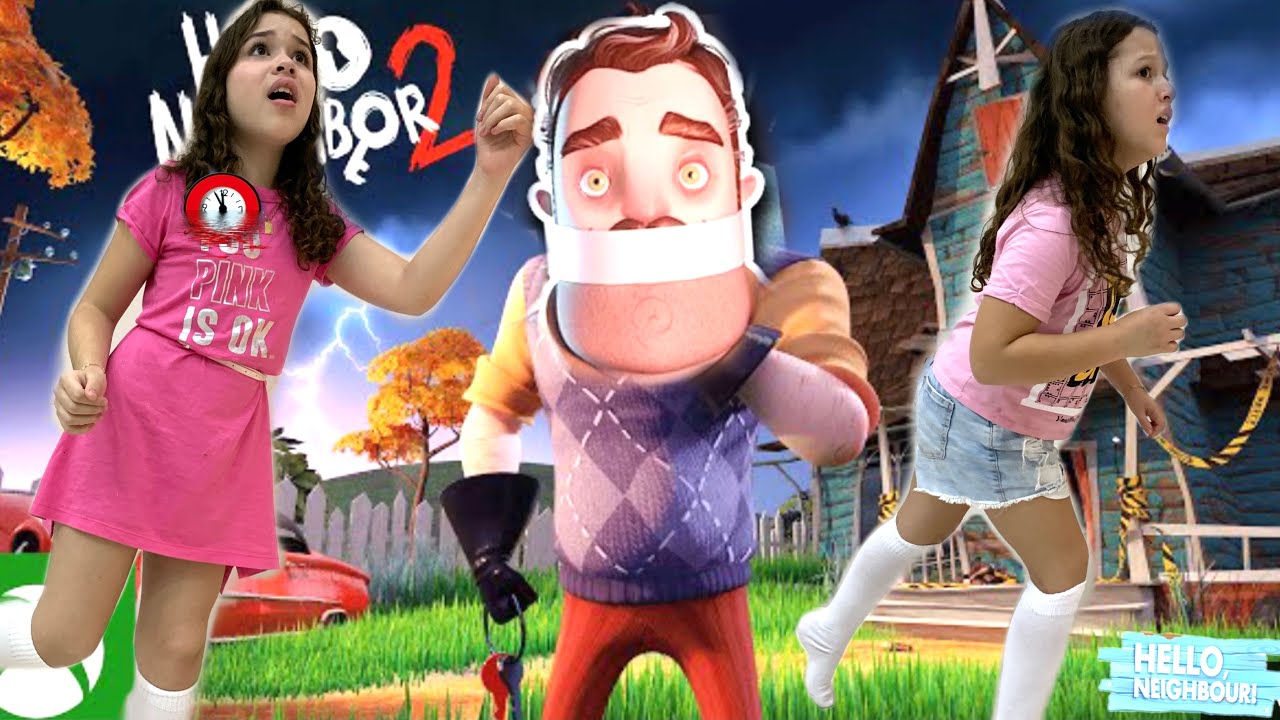 HELLO NEIGHBOR - ENTREI ESCONDIDO NA CASA DO MEU VIZINHO E SAI CORRENDO ...