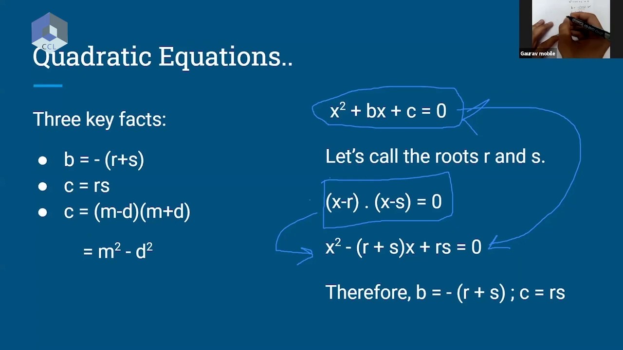 A New Approach to Solving Quadratic Equations - YouTube