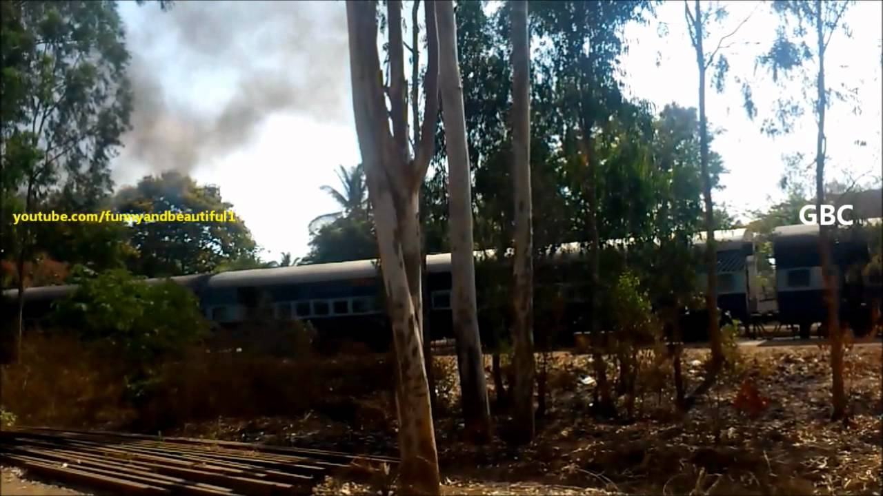 Train running on coal - YouTube