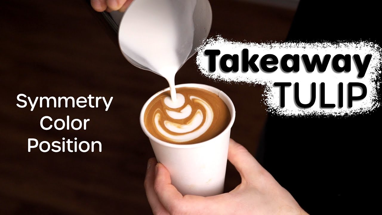 How To Make TULIP in a Paper Cup - 2 MINUTES Latte Art Tutorial - YouTube