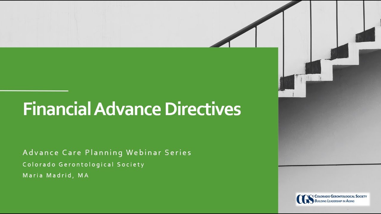 Financial Advance Directives - YouTube