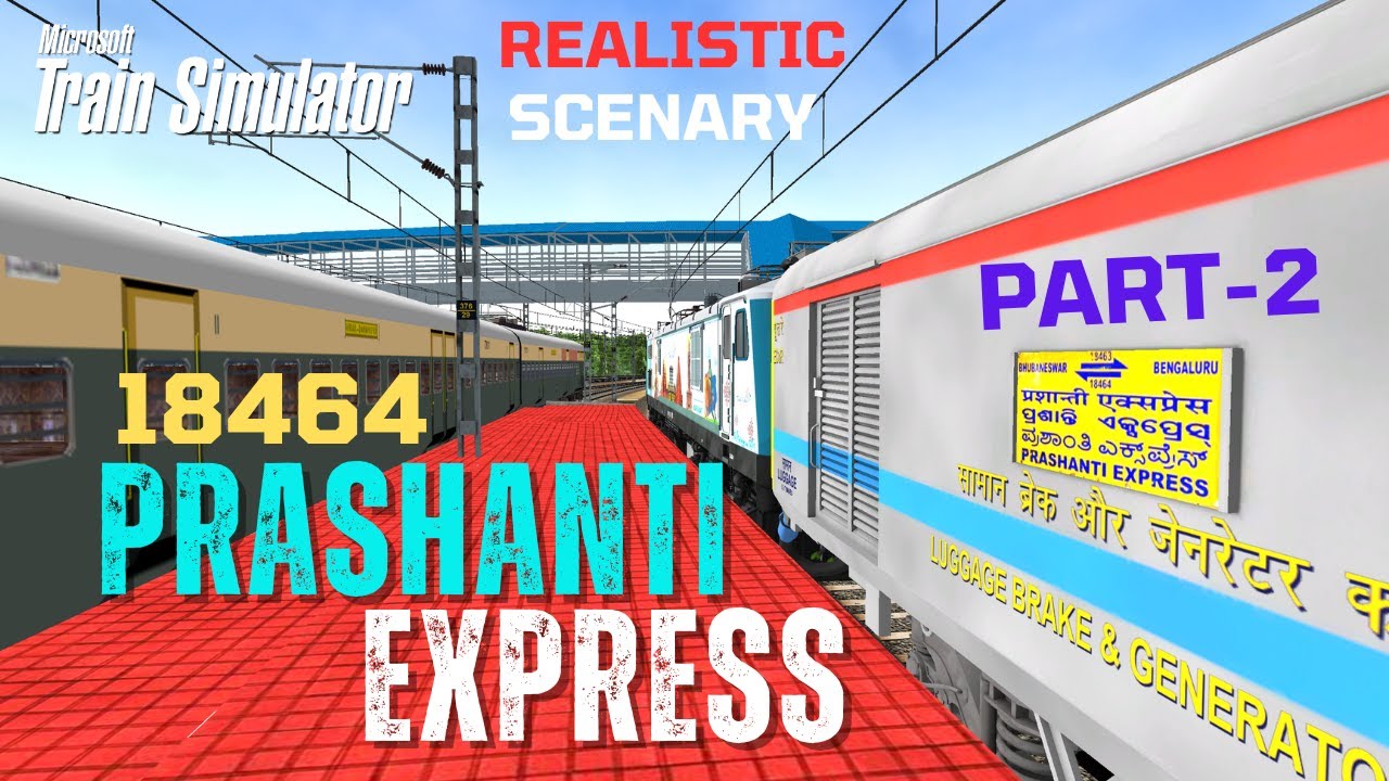 Journey of 18464 PRASHANTI EXPRESS from KSR Bengaluru to Vijayawada Part-2 in MSTS - YouTube