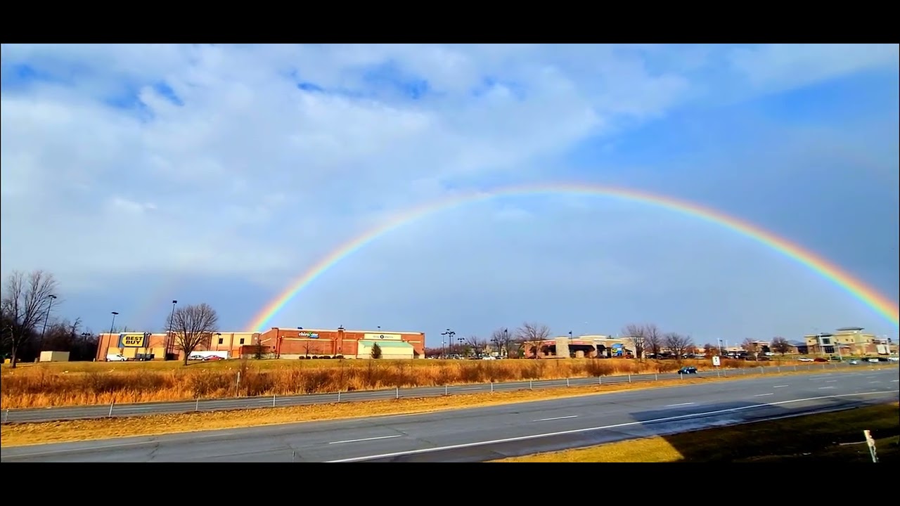 double rainbow today! - YouTube