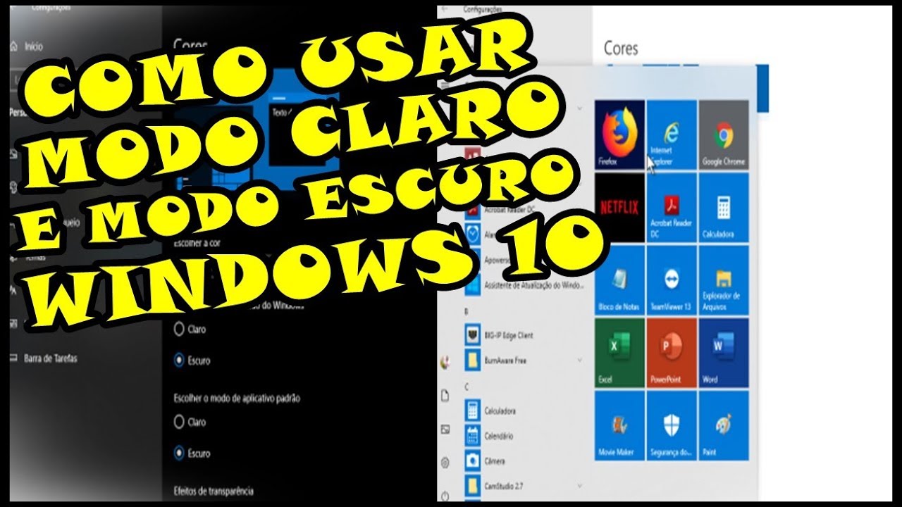 Como Usar Modo Claro e Modo Escuro No Windows 10 1903 Após a ...