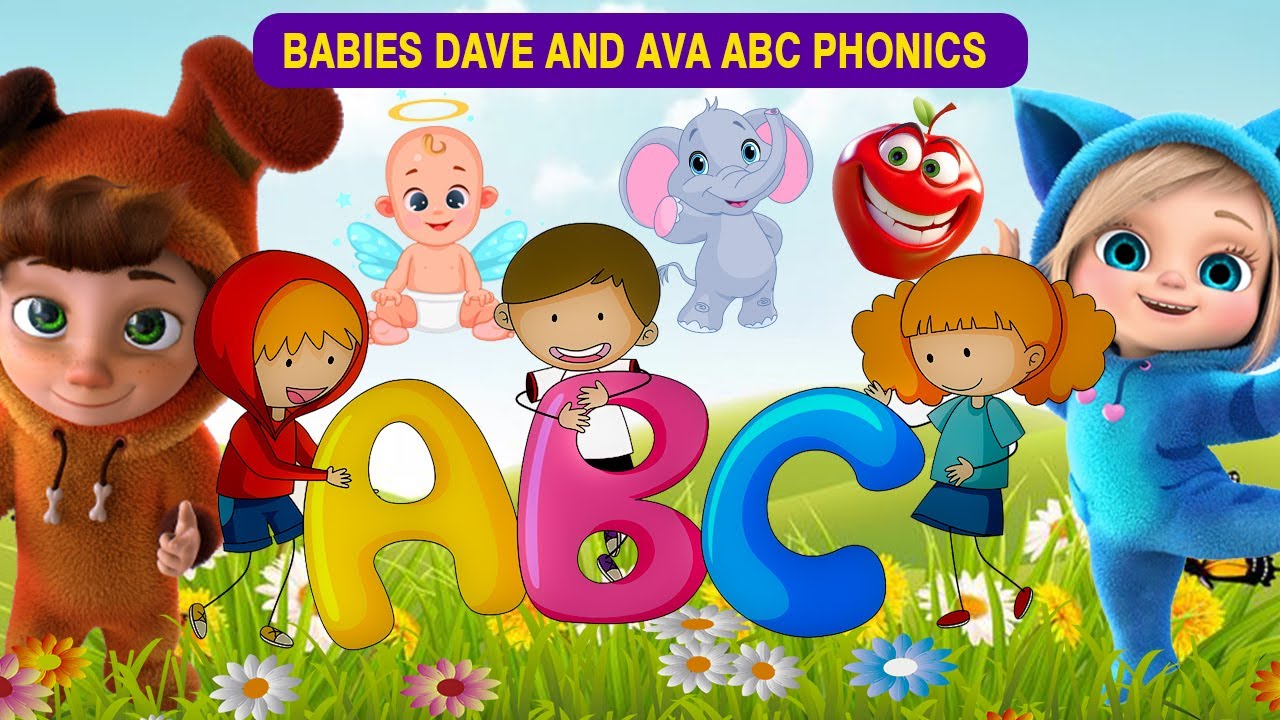 ABC Phonics Song with TWO Words🎵📚 | A For Apple | Babies Dave and Ava ...