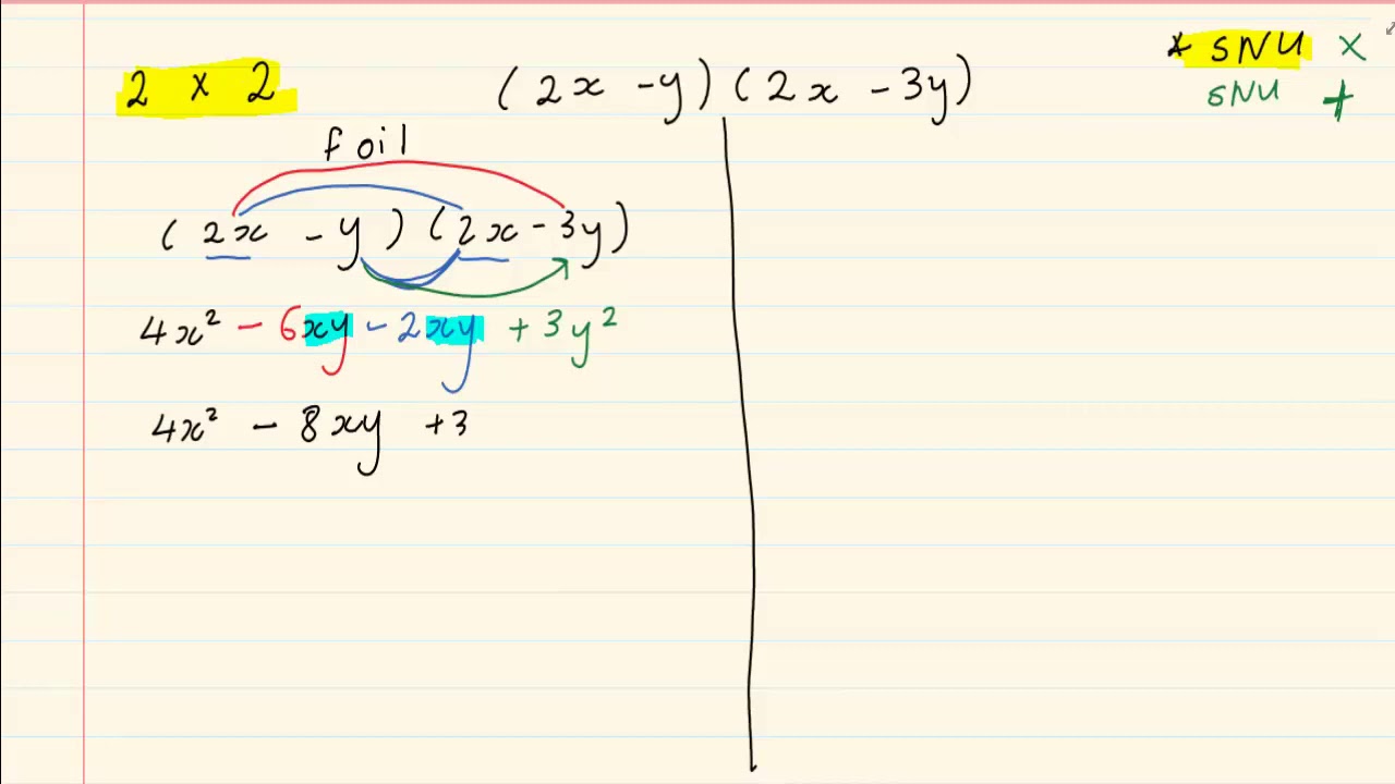 Grade 10 : Algebraic Expressions : The simplification of binomials ...