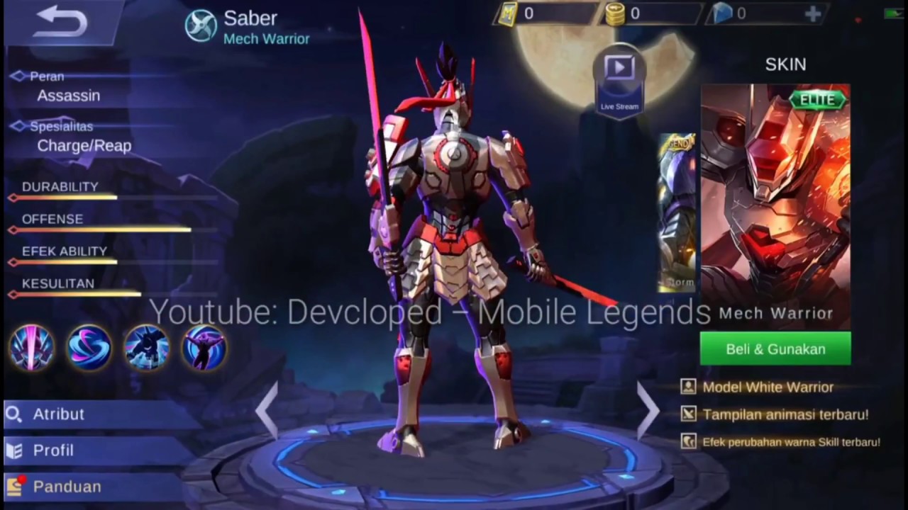 Skin elite baru Saber mirip iron man ( Mobile legend ) - YouTube