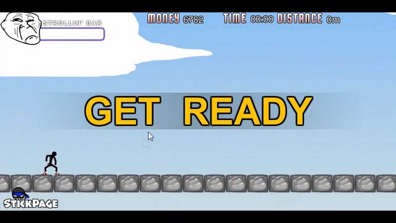 Troll Face Game Strollin - I'm running!! I Just Fell! Trolling Game ...